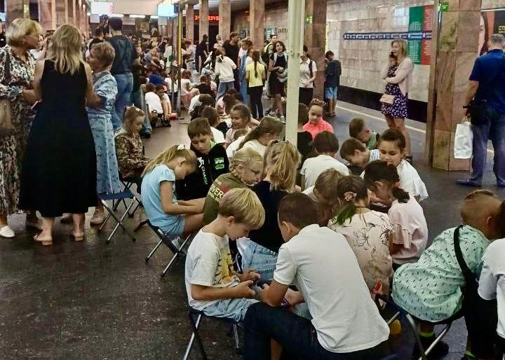 Russian drones force Kyiv children to hide in metro as school year begins