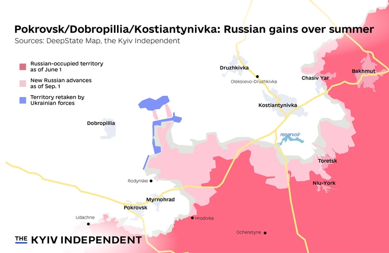 Ukraine retook 5 times more territory than it lost near Pokrovsk in ...
