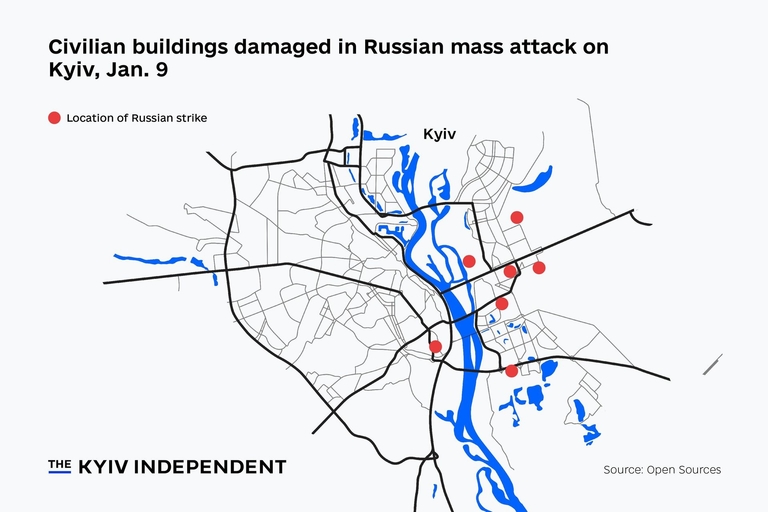 At least 4 killed, 25 injured as Russian strikes hit Kyiv, leave ...