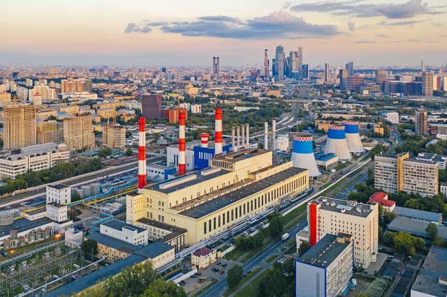 Moscow thermal power plant catches fire