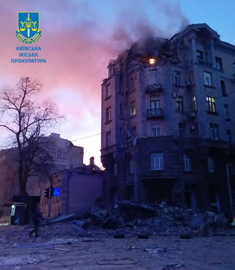 Russian drone attack kills 2, injures 6, damages central bank building ...