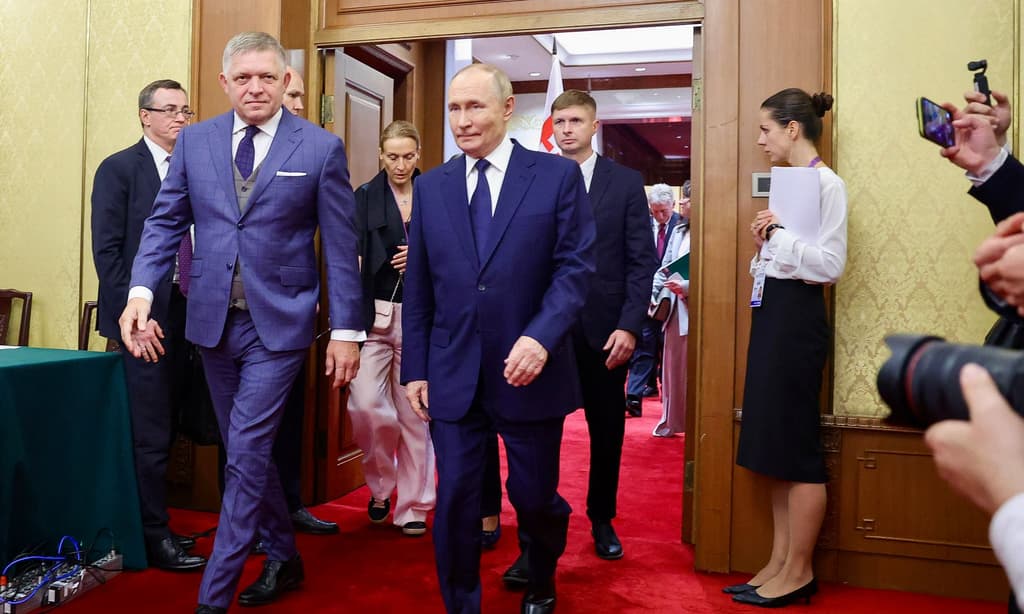 Putin meets Slovak prime minister Fico in Beijing, praises his ...